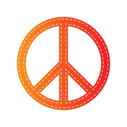 Peace symbol icon spray art Royalty Free Vector Image