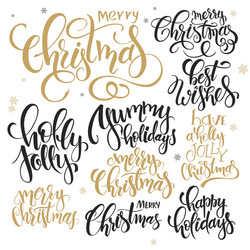 Set of hand written lettering motivational quotes Vector Image