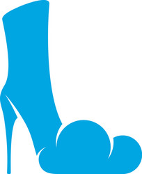 Shoes with cloud logo design concept template Vector Image