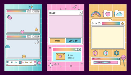 Space gradient ig collection templates Royalty Free Vector