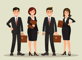 Business woman team set Royalty Free Vector Image