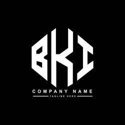 Bki letter logo design in six style polygon Vector Image