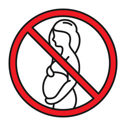 Forbidden sign pregnancy is prohibited no pregnant