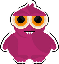 Isolated comic sad monster Royalty Free Vector Image