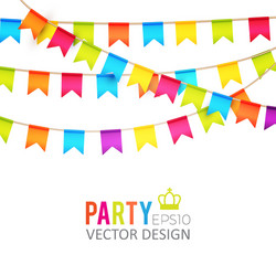 Party flags design Royalty Free Vector Image - VectorStock