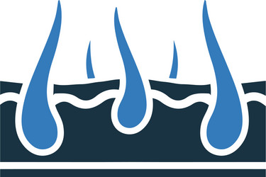 Scalp hair icon black color Royalty Free Vector Image