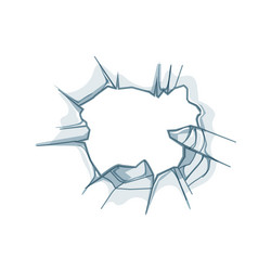 Accident broken glass cartoon Royalty Free Vector Image