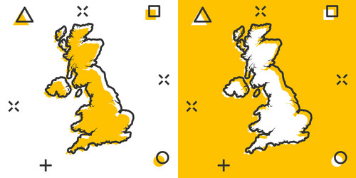 Cartoon Map of Britain Vector Images (over 180)