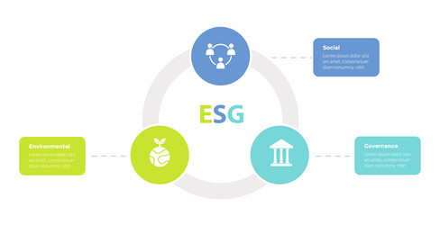 Esg environmental social governance infographics Vector Image