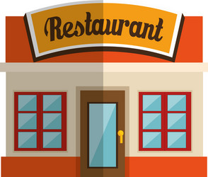 Restaurants and shops facade storefront Royalty Free Vector