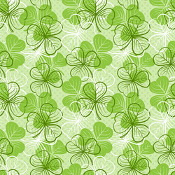 Clover line art seamless pattern background Vector Image