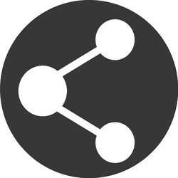 Share symbol social line style icon Royalty Free Vector