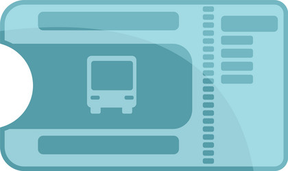 Bus ticket icon cartoon style Royalty Free Vector Image