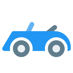 Classic roadster car modified with large engines Vector Image