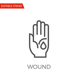Suture wound icon cartoon doctor incision Vector Image