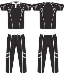 Cricket uniform set with bottom trouser design Vector Image