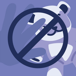 National child abuse stop sign Royalty Free Vector Image