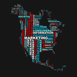 Word cloud business concept world map from text Vector Image