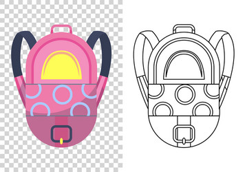 Colorful school backpack education and study Vector Image