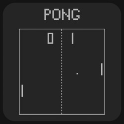 First ever computer game pong interface Royalty Free Vector