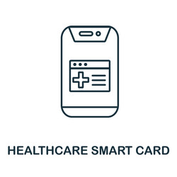 Smart hospital outline icon simple element from Vector Image