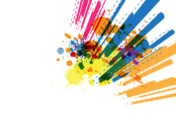 Banner design with paint background Royalty Free Vector