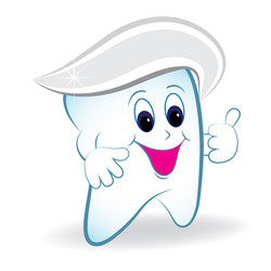 Winking tooth Royalty Free Vector Image - VectorStock