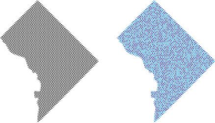 Dot washington dc map Royalty Free Vector Image