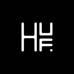 Huf letter logo design simple and modern Vector Image