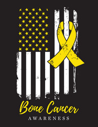 Awareness ribbon - bone cancer american Royalty Free Vector