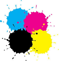 Cmyk ink splat Royalty Free Vector Image - VectorStock