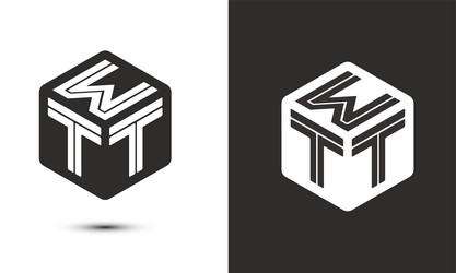 Qrt letter logo design with cube logo logo modern Vector Image