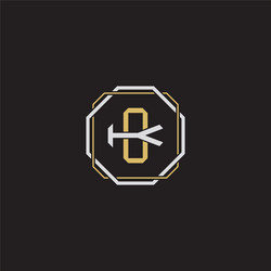 Kc logo letter initial designs template Royalty Free Vector