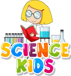 Font design for word science Royalty Free Vector Image