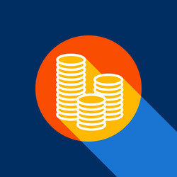 Money sign white icon Royalty Free Vector Image