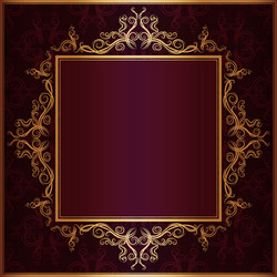 Square frame with filigree ornament Royalty Free Vector