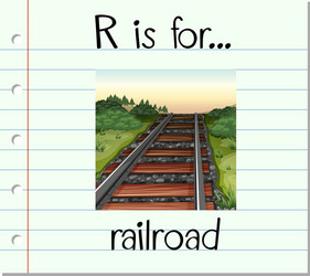 Flashcard letter r is for robot Royalty Free Vector Image