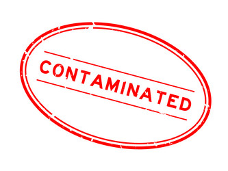 Grunge green contaminated word rubber seal stamp Vector Image