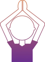 Man with arms up Royalty Free Vector Image - VectorStock