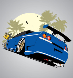 R33 sky line Royalty Free Vector Image - VectorStock