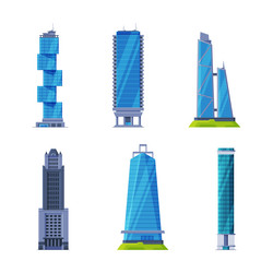 Tall skyscraper and high modern city buildings Vector Image