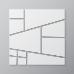 Vertical collage layout template frames for photo Vector Image