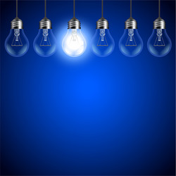 Bulb with colorful light background Royalty Free Vector