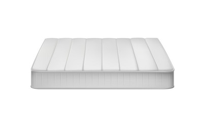 Mattress stack realistic composition Royalty Free Vector