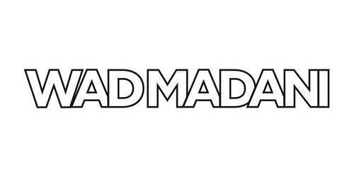 Wad madani in the sudan emblem design Royalty Free Vector