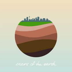 Layers earth on white background Royalty Free Vector Image