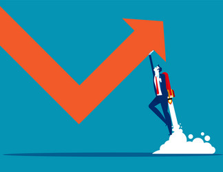 Leader change graph direction concept Royalty Free Vector