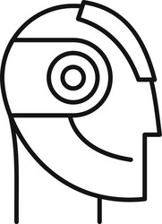 Bot robot icon outline style Royalty Free Vector Image