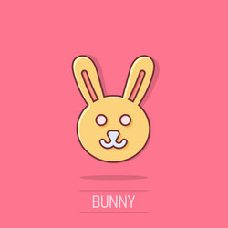 Rabbit icon in comic style bunny cartoon Vector Image