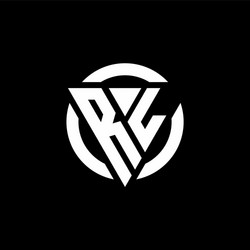 Lr logo letter monogram with triangle shape Vector Image